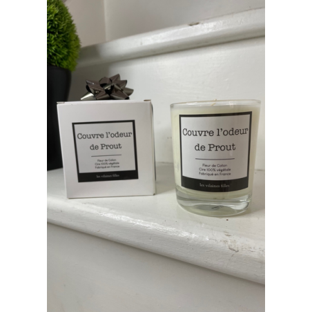 Bougie qui couvre l'odeur de prout parfum coton marque les vilaines filles